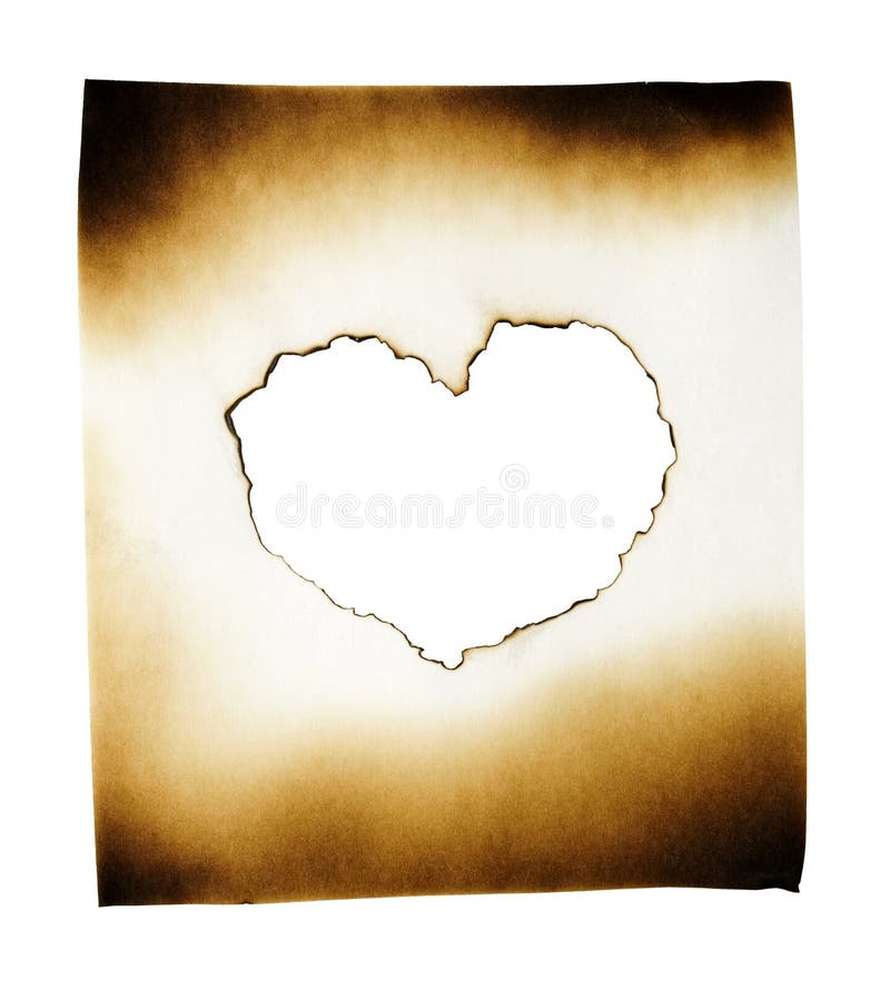 Burnt Hole in a Piece of Paper Stock Image - Image of burnt, blank ...