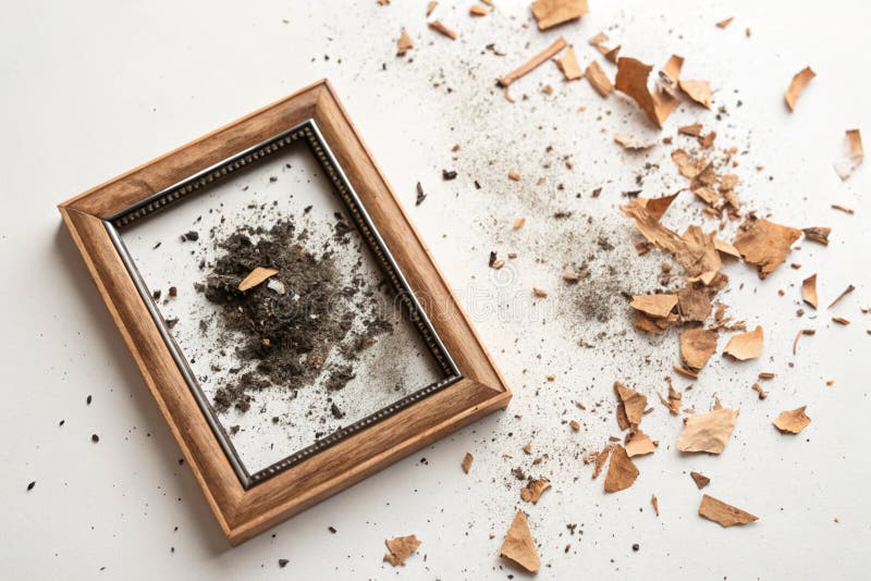 Burned Paper Scraps and Ash Frame Stock Illustration - Illustration of ...