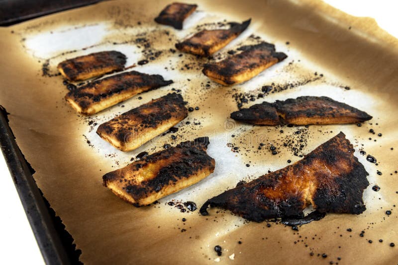 Burned Pie Crust Pastry Treats on a Cookie Sheet Stock Photo - Image of ...