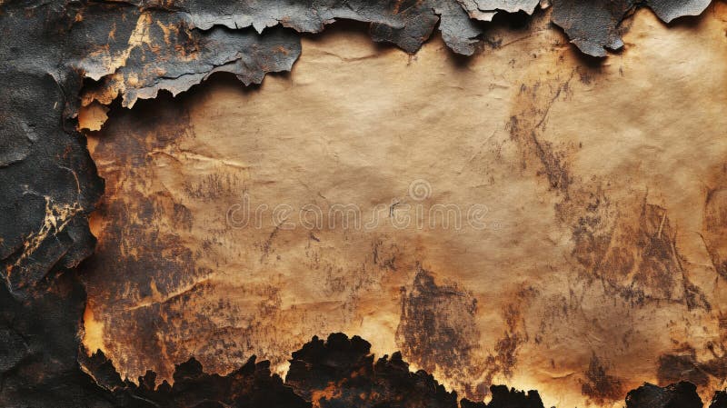 Burned and Torn Paper with Frayed Edges Stock Illustration ...