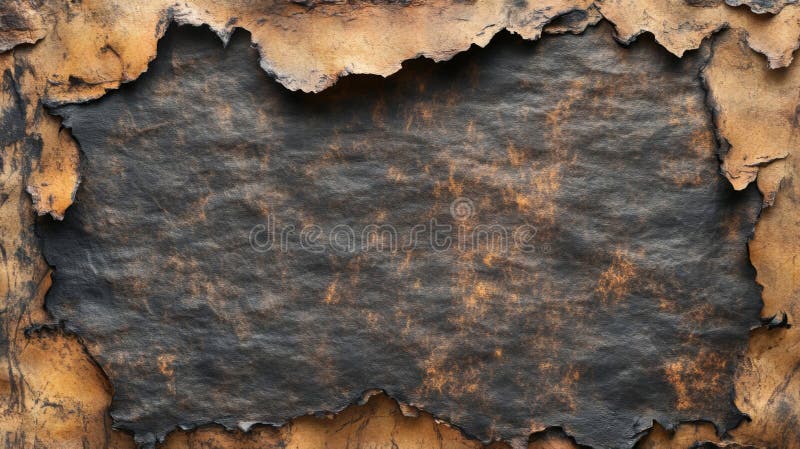 Burned and Torn Paper with Textured Background Stock Illustration ...