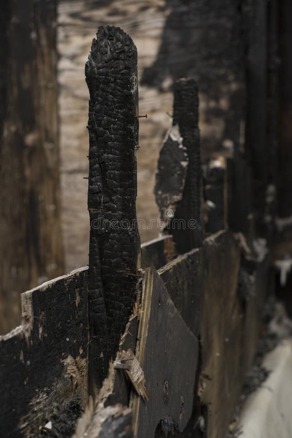 Burned Wall-aftermath of House Fire Stock Image - Image of paint ...