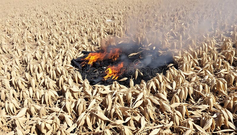 Burned Wheat Field after Fire, Post Fire Landscape, Scorched Earth ...