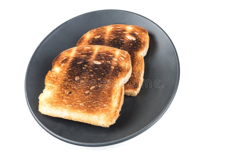 Burned whole grain toast stock image. Image of slice - 82731499