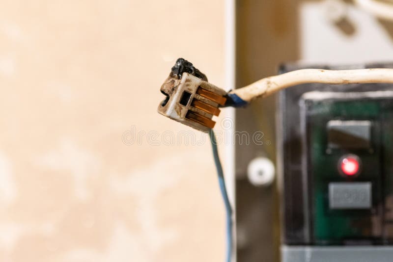 Burned Wire, Splicing Connector, Electrical Terminal Block of ...