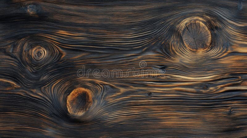Burned Wood Panel with Knots and Grain Patterns Stock Illustration ...