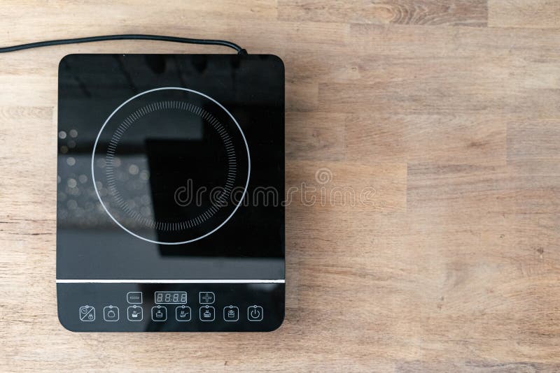 Burner on Electric Stove with Control Panel Stock Image - Image of desk ...