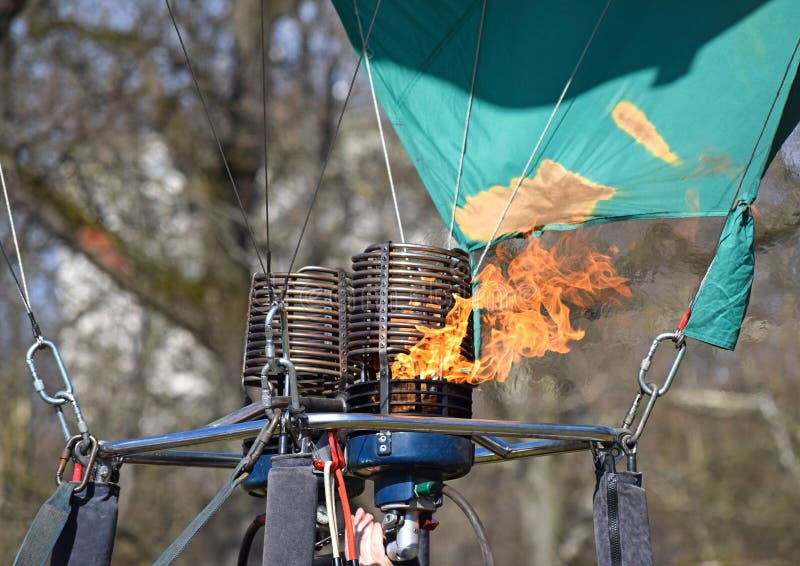 Burner of the Hot Air Balloon Stock Photo - Image of selective, metal ...
