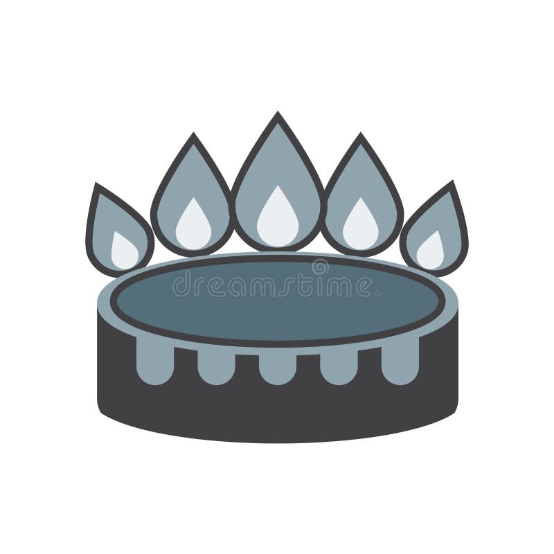 Burner Icon Vector Sign and Symbol Isolated on White Background, Burner ...