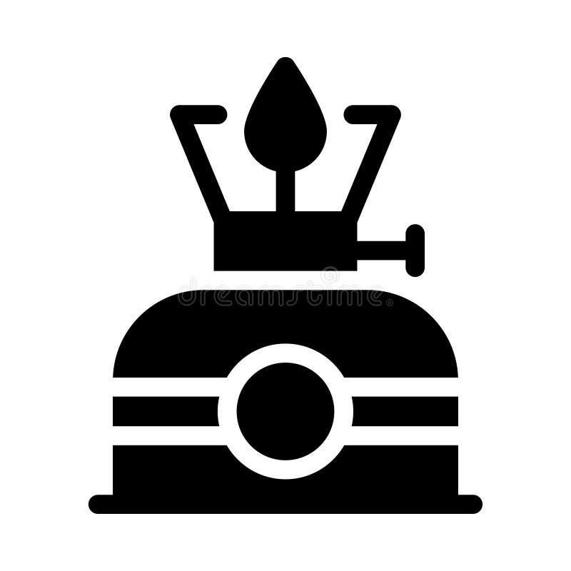 Burner Vector Glyph Flat Icon Stock Vector - Illustration of editable ...