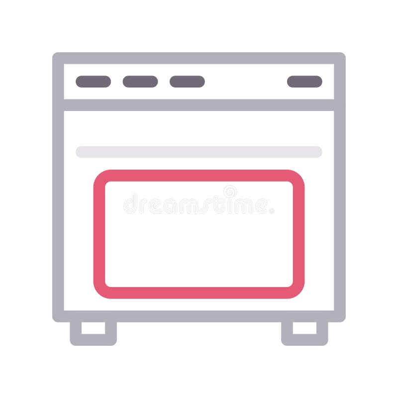 Burner Thin Color Line Vector Icon Stock Vector - Illustration of icon ...