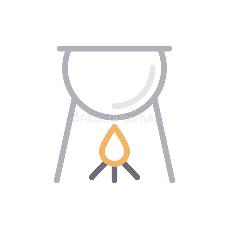 Burner Vector Color Line Icon Stock Vector - Illustration of design ...
