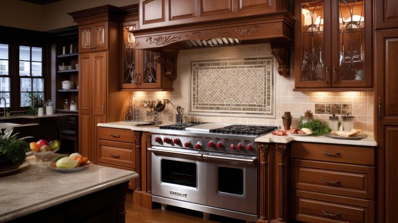 Burners kitchen range stock illustration. Illustration of mosaic ...