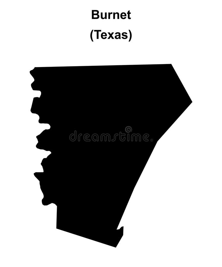 Burnet outline map stock vector. Illustration of border - 361790733