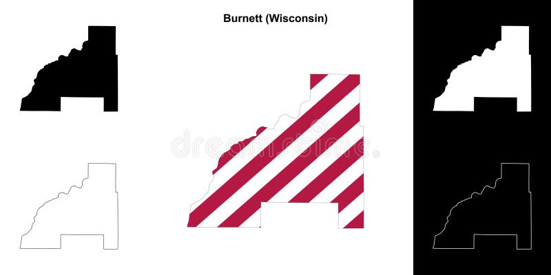 Burnett outline map stock vector. Illustration of shape - 324202652