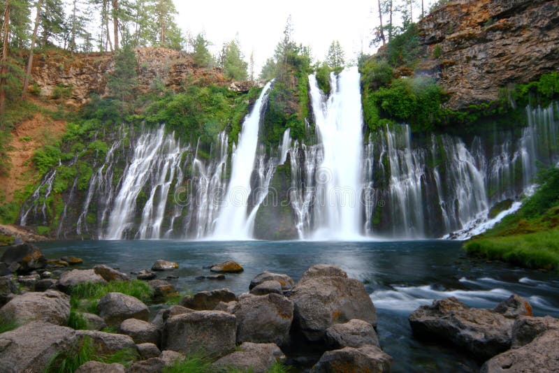 Burney Falls stock photo. Image of river, cliff, burney - 33697494