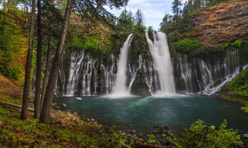 Burney Falls in Spring stock photo. Image of water, park - 95543272