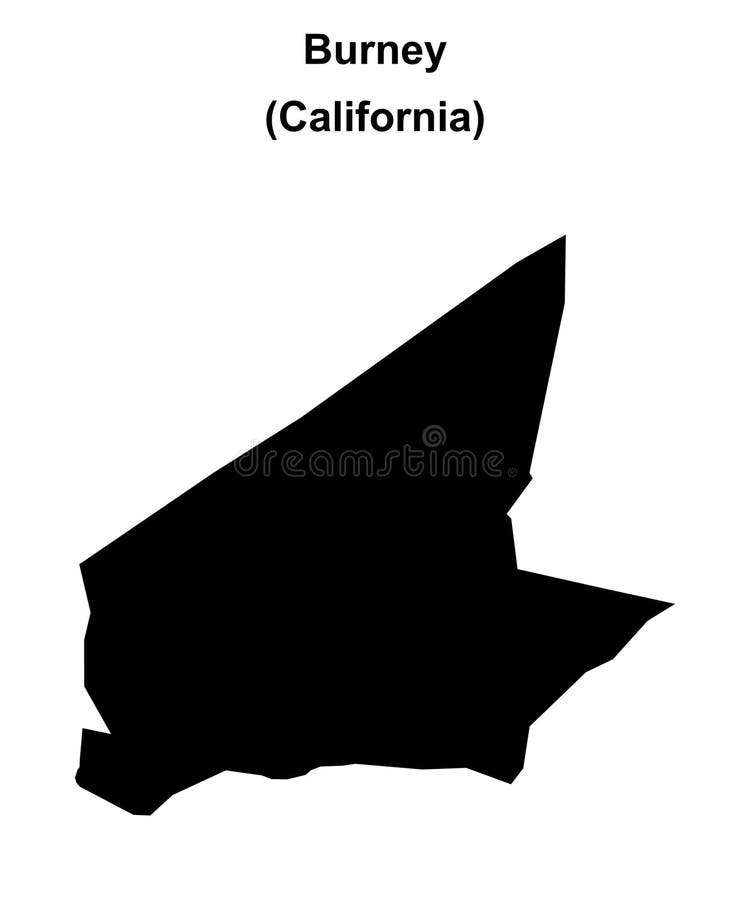 Burney outline map stock vector. Illustration of burney - 386056357