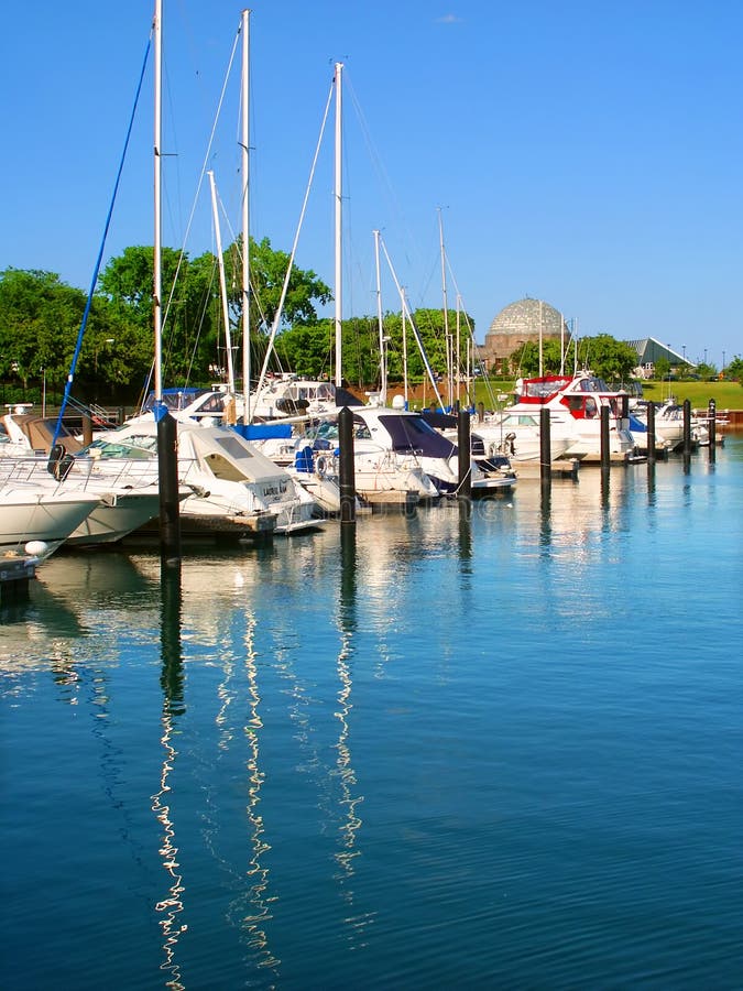 Burnham Harbor Chicago Illinois Photographie éditorial - Image du voile ...