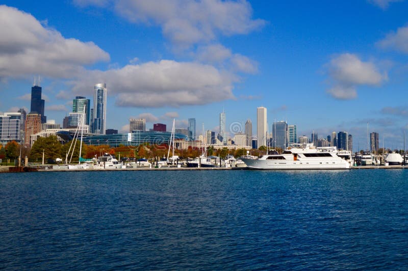Burnham Harbor in the Fall editorial photo. Image of chicago - 45928096