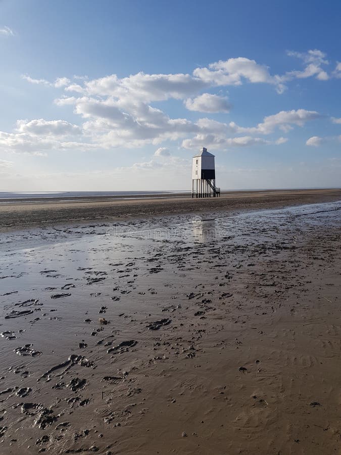 Burnham on Sea Lighthouse stock photo. Image of summer - 303779484