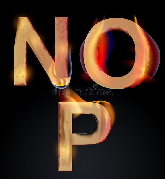 Burning Alphabet Letters, NOP Stock Illustration - Illustration of ...