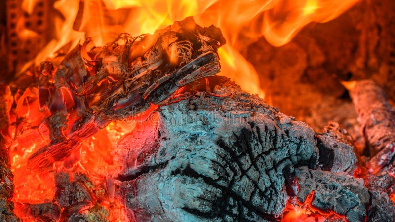 Burning ashes in a firepit stock photo. Image of wood - 259046708