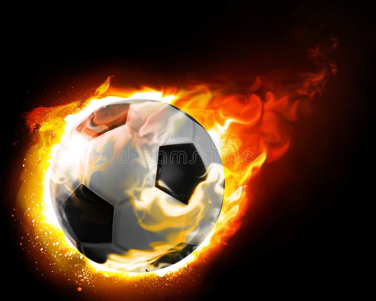 Burning ball stock illustration. Illustration of fire - 9507093