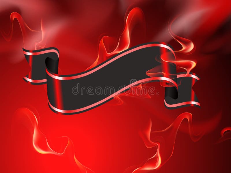 Burning banner stock vector. Illustration of clip, banner - 7725003