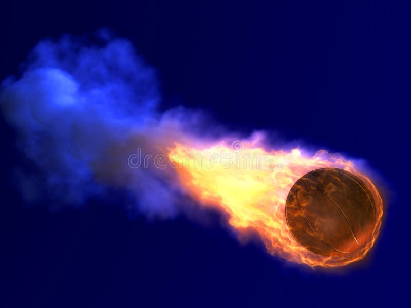 Burning Basketball stock illustration. Illustration of burst - 3312433