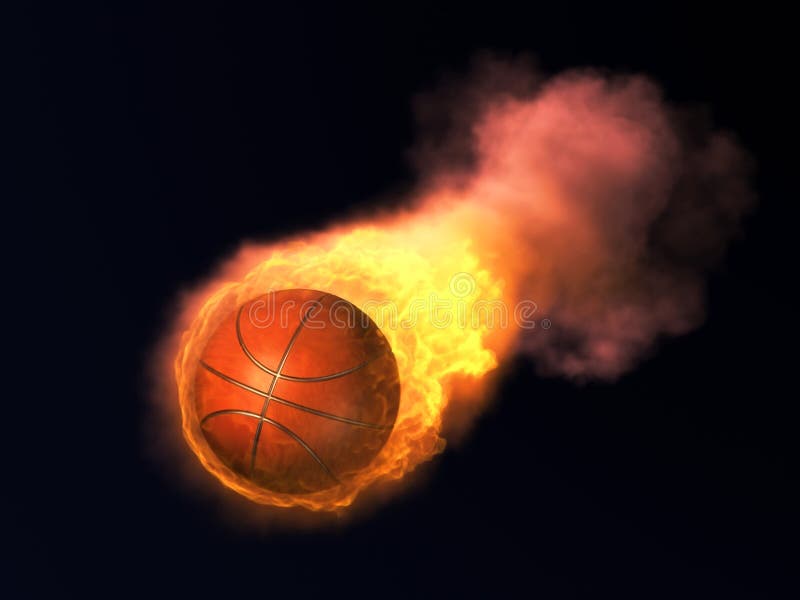 Burning Basketball stock illustration. Illustration of power - 3312440