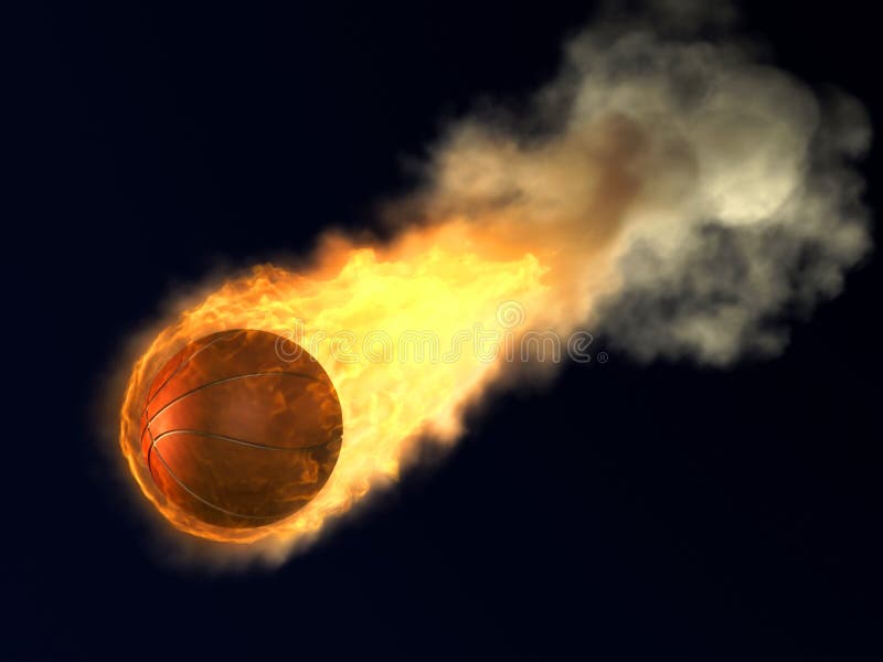 Burning Basketball stock illustration. Illustration of burst - 3312433