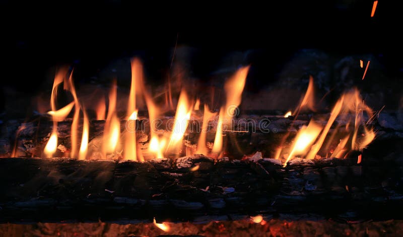 Burning birch firewood stock image. Image of fireplace - 40567259