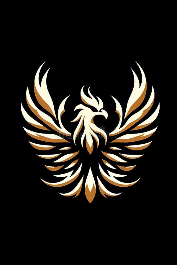 Burning Bird Phoenix Rising Form Flames and Fire Stock Illustration ...