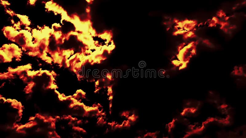 Burning Blowing Hell Fire Clouds Time Lapse Epic Cinematic Stock Video ...