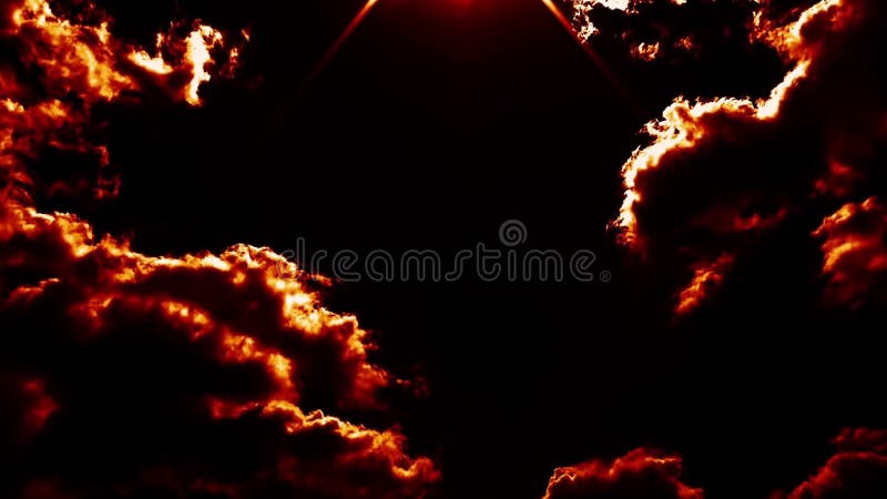 Burning Blowing Hell Fire Clouds Time Lapse Epic Cinematic Stock Video ...