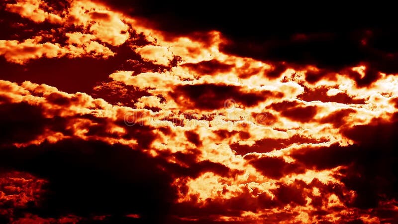 Burning Blowing Hell Fire Clouds Time Lapse Epic Cinematic Stock Video ...