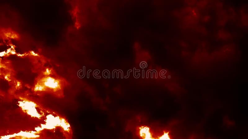 Burning Blowing Hell Fire Clouds Time Lapse Epic Cinematic Stock Video ...