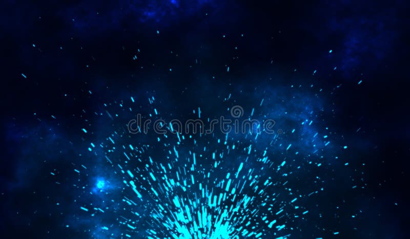 Burning Blue Sparks Rise from Fire ,Fire Particles on Blue Gradient ...