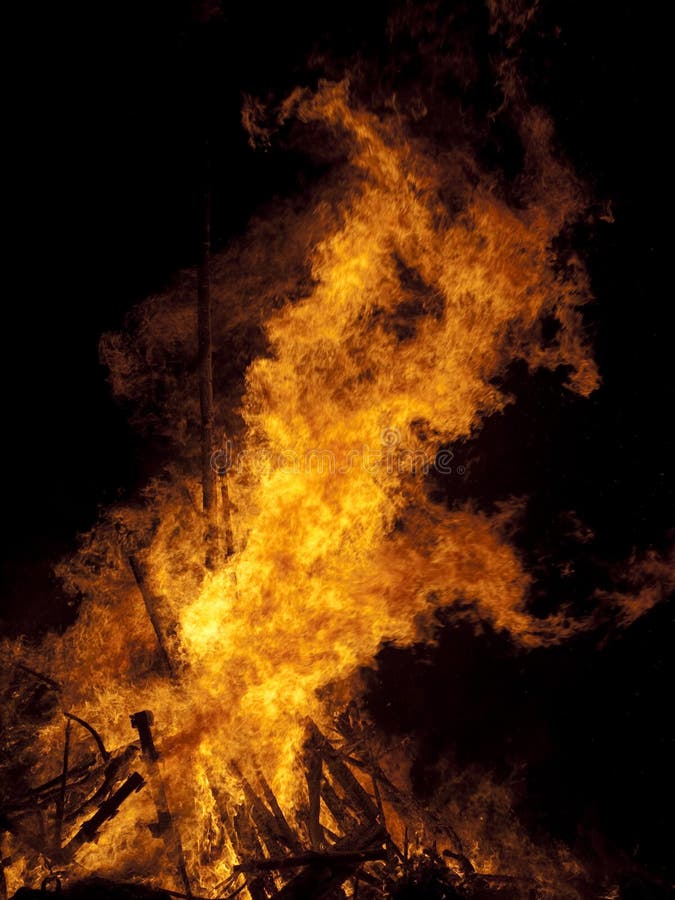 Burning bonfire stock photo. Image of color, burning - 12370708