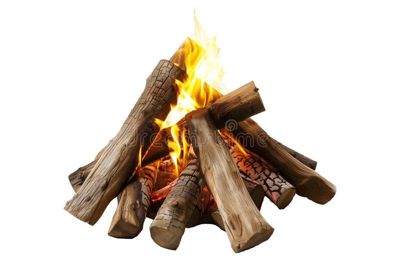 Burning Bonfire Isolated Cut-out Photo Stock Photo - Image of ember ...