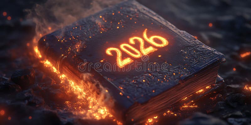 Burning Book 2026 End of the World Concept Art Stock Illustration ...