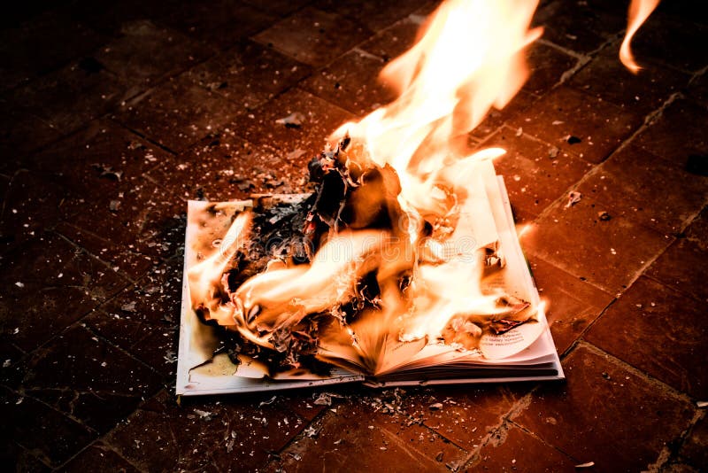Book is on fire stock photo. Image of flame, manuscript - 148006042