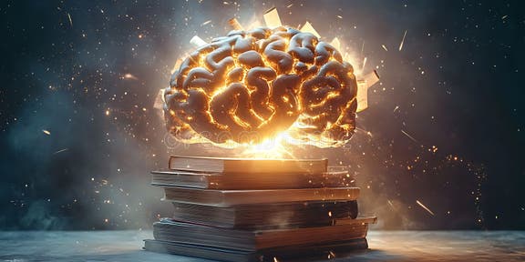 Burning Brain Intense Mind Power Stock Illustration - Illustration of ...