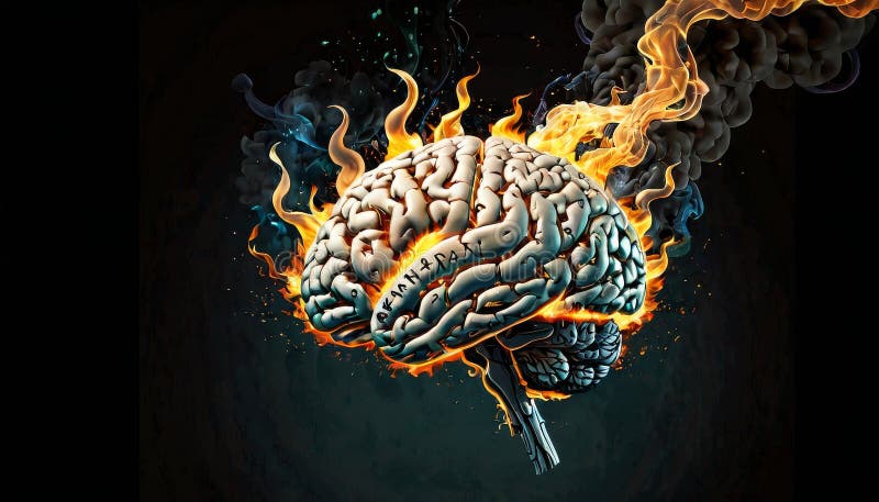 Burning Brilliance of the Mind Stock Photo - Image of burning, passion ...