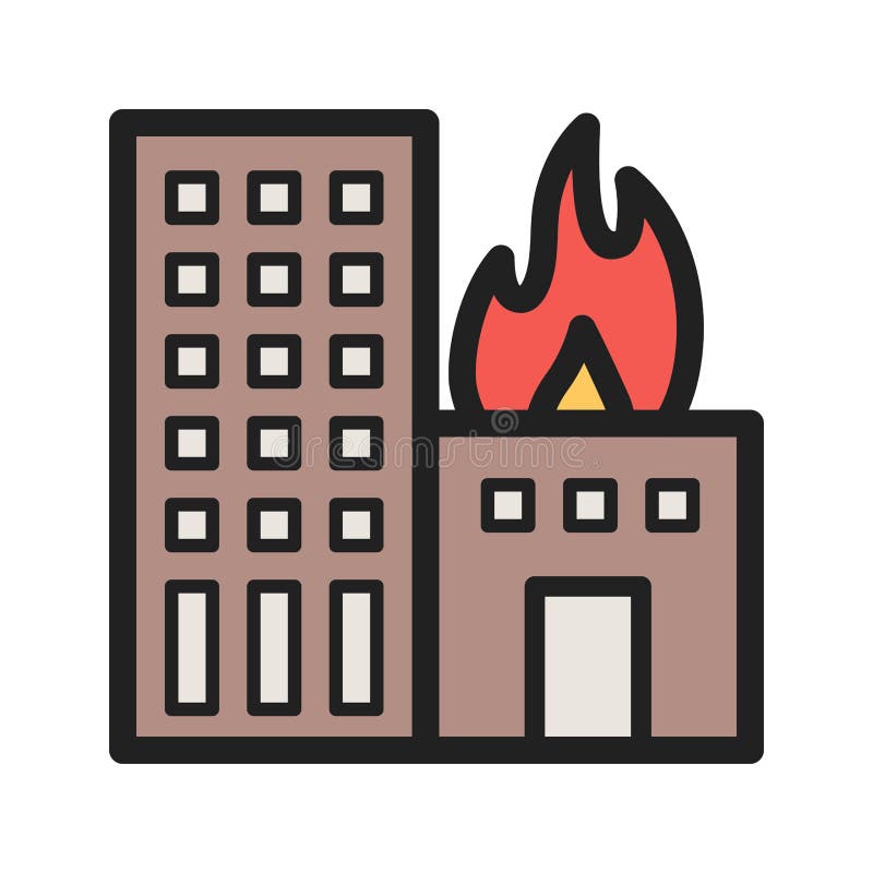 Burning Building stock vector. Illustration of concept - 94219546
