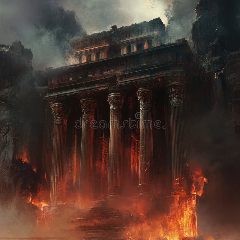 A Burning Building at Midnight Stock Image - Image of fire, crisis ...