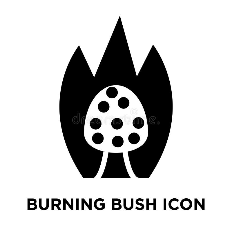 Burning Bush Icon Vector Isolated on White Background, Logo Concept of ...