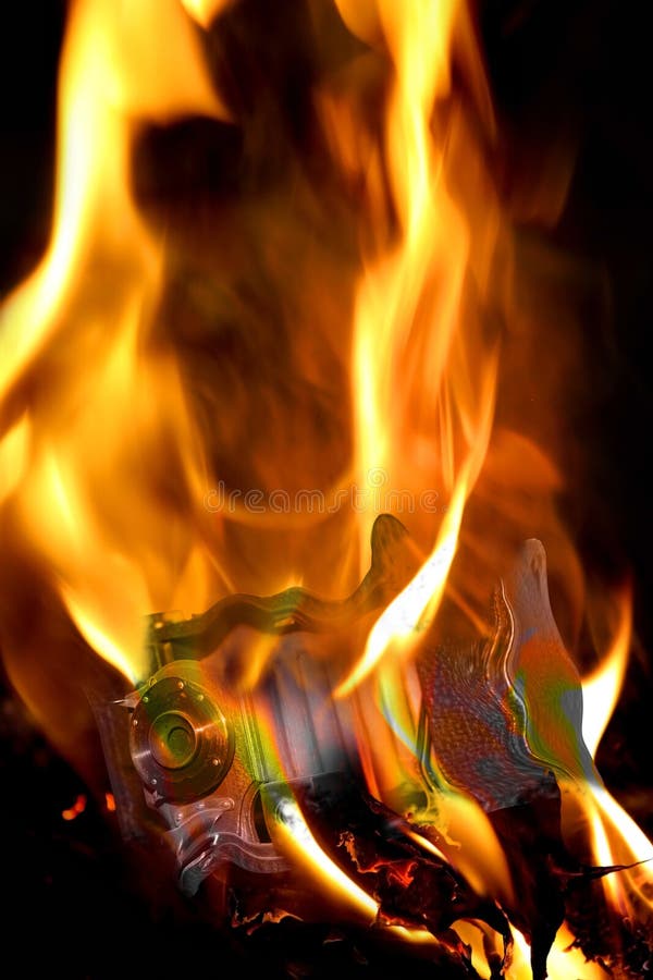 Burning Camera stock image. Image of burning, filmstrip - 10394365