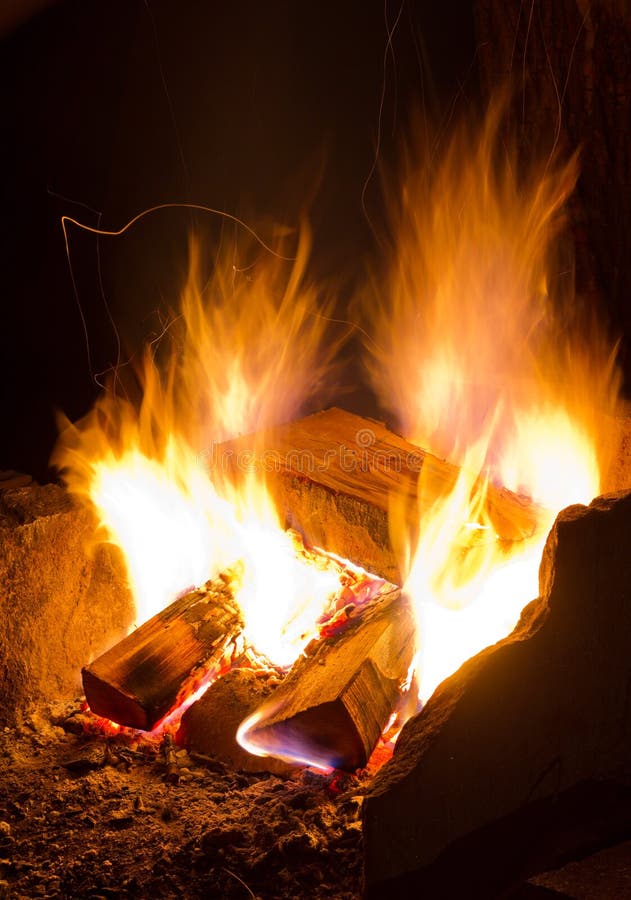 Burning campfire stock photo. Image of dark, burn, heat - 23632184